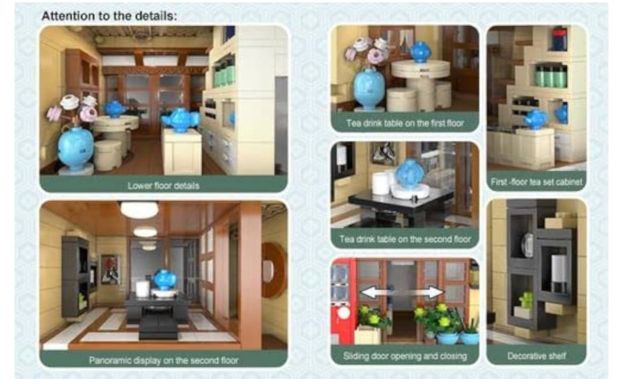 Japanese Tea Shop Building Blocks Set