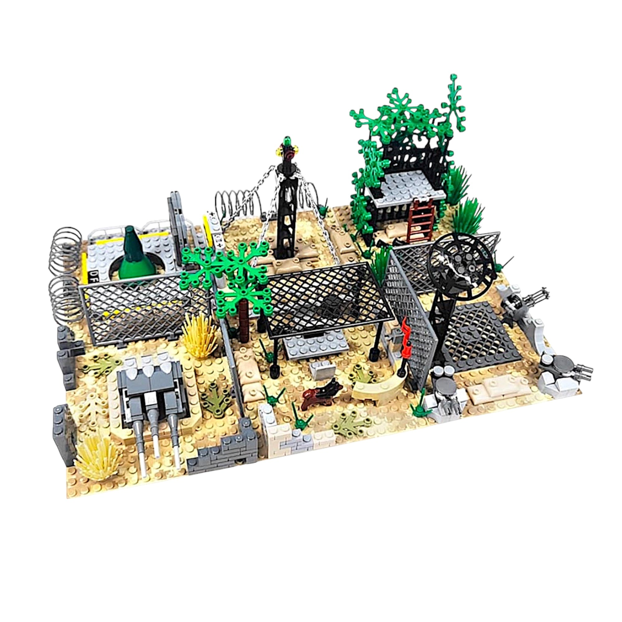 6-Piece Desert Military Base Building Block Set | General Jim's Toys