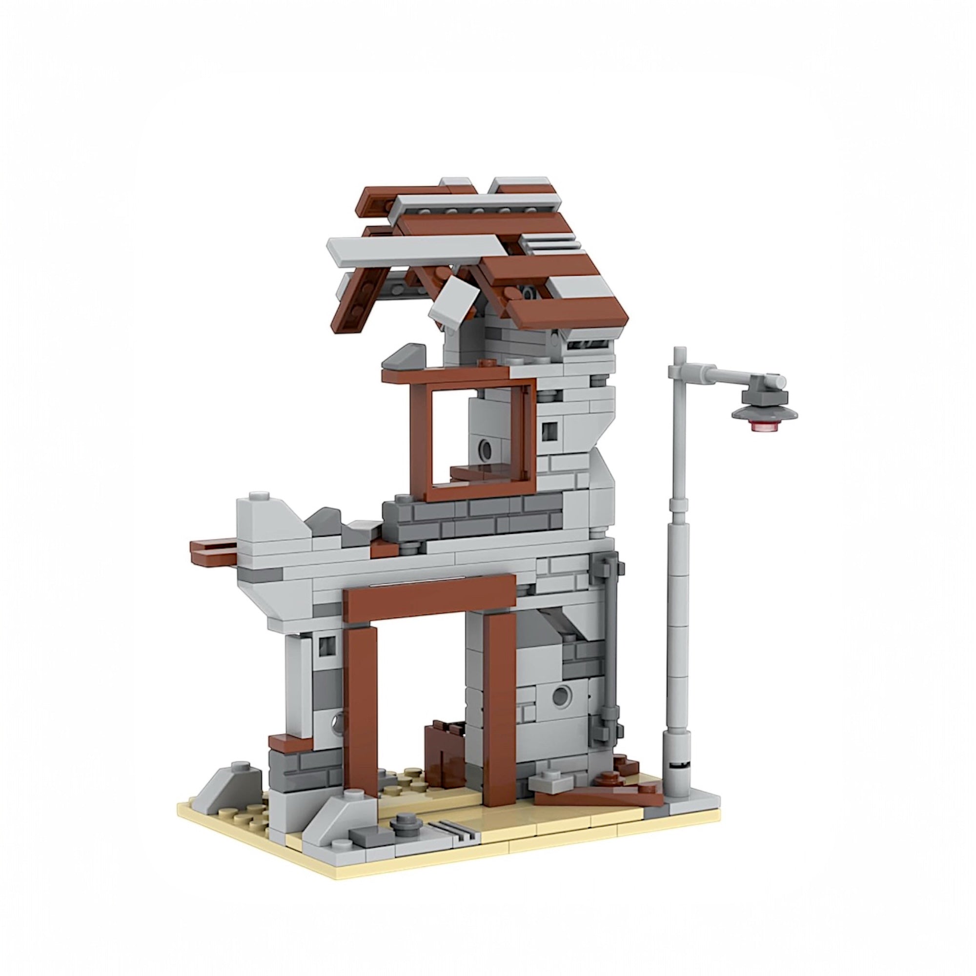 WWII Battlefield Ruins Building Block Set