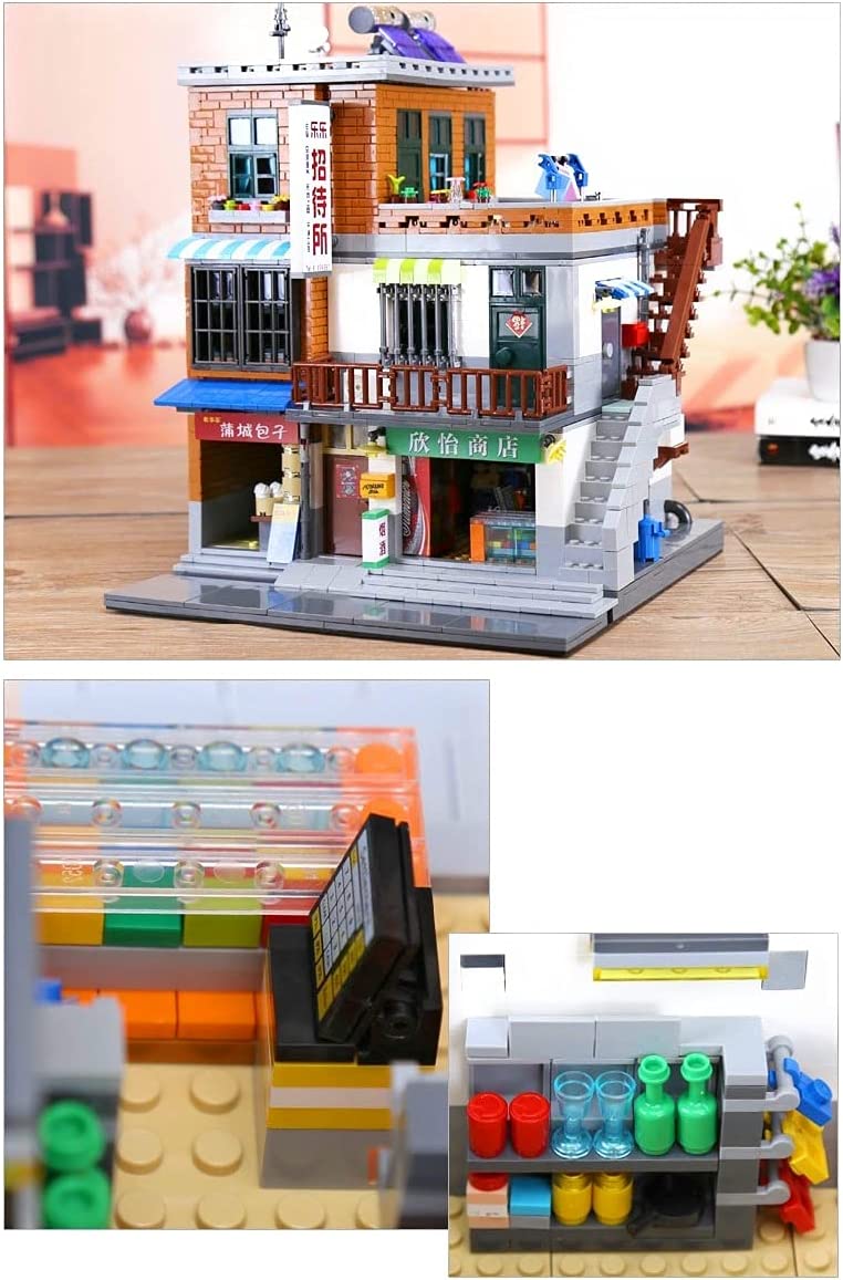 City Series Urban Village Street View Creator Modular City Building Bl ...