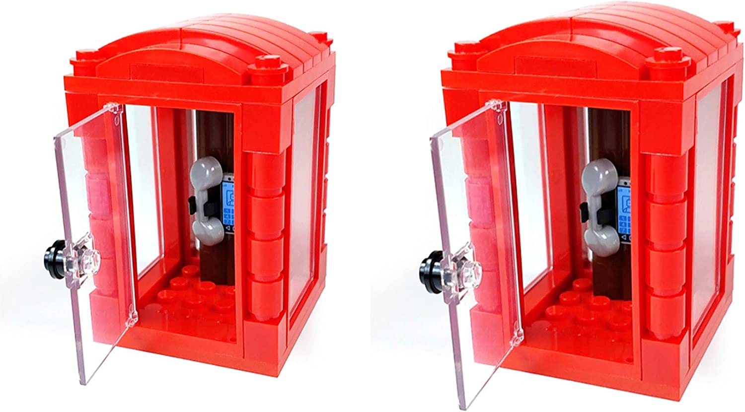 British Red Telephone Booth Set of 2 | General Jim's Toys & Bricks