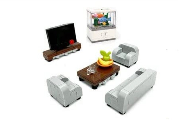 Home Furnishing Set #2 Modern Living Room | General Jim's Toys & Bricks